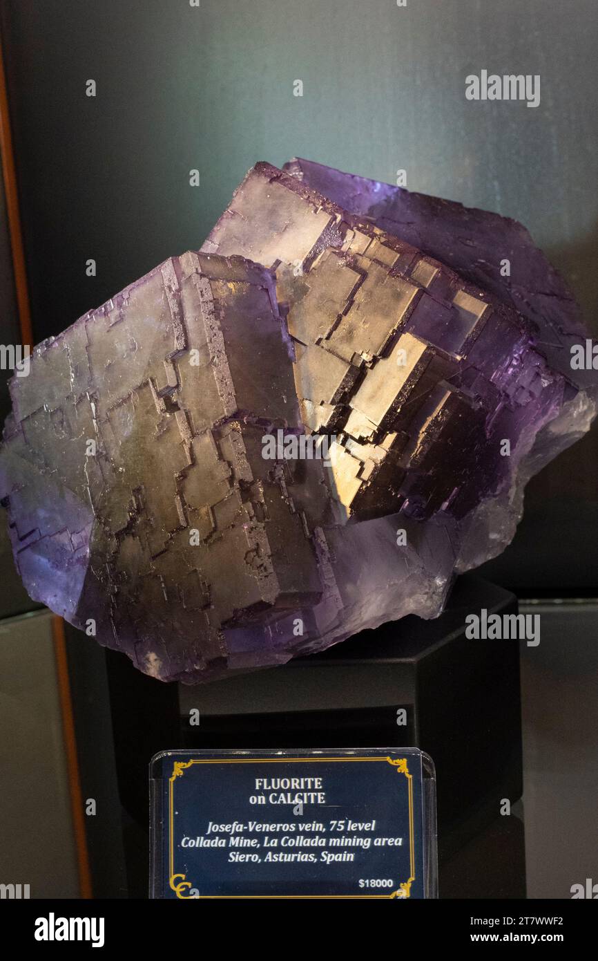 Fluorite from Spain, at the Tucson Gem & Mineral Show, Arizona Stock ...