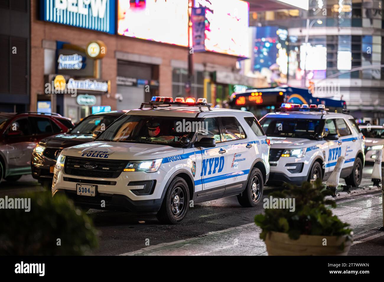 Police cars (NYPD) on the streets of New York City Stock Photo - Alamy