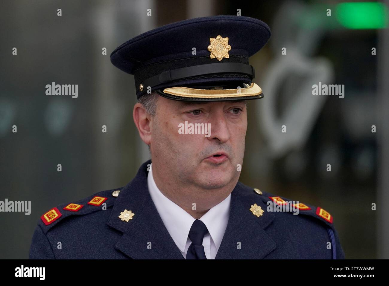 Chief Superintendent Tony Lonergan speaks to the media outside the ...