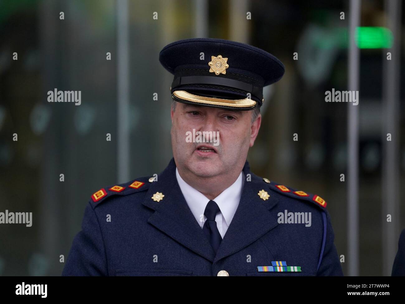 Chief Superintendent Tony Lonergan speaks to the media outside the ...