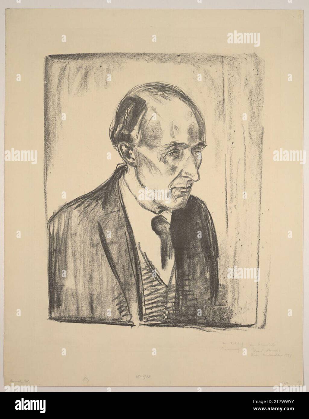 Edvard Munch Frederick Delius. Lithography with litho -series in black ...