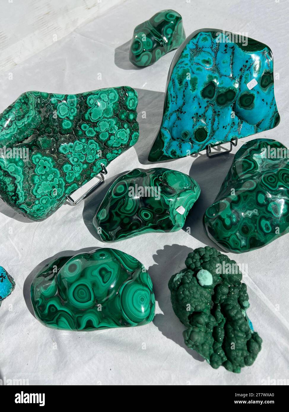 Malachite and chrysocolla from the Congo, Africa Stock Photo - Alamy