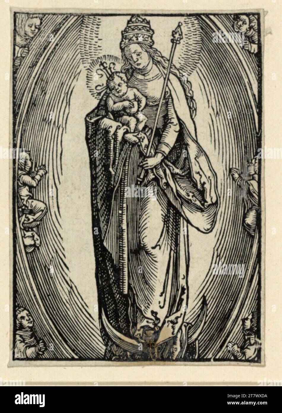 Lucas Hugensz. van Leyden Madonna with a child and scepter on the ...