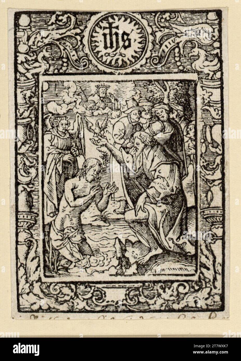Anonym Baptism of Christ. Woodcut around 1530 - 1540 Stock Photo - Alamy