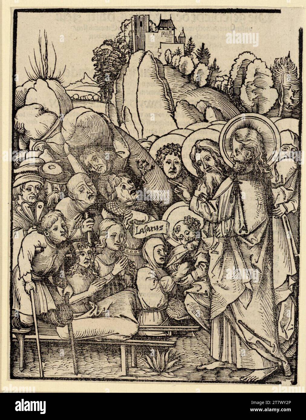 Hans Wechtlin The resurrection of the Lazarus. Woodcut around 1508 ...