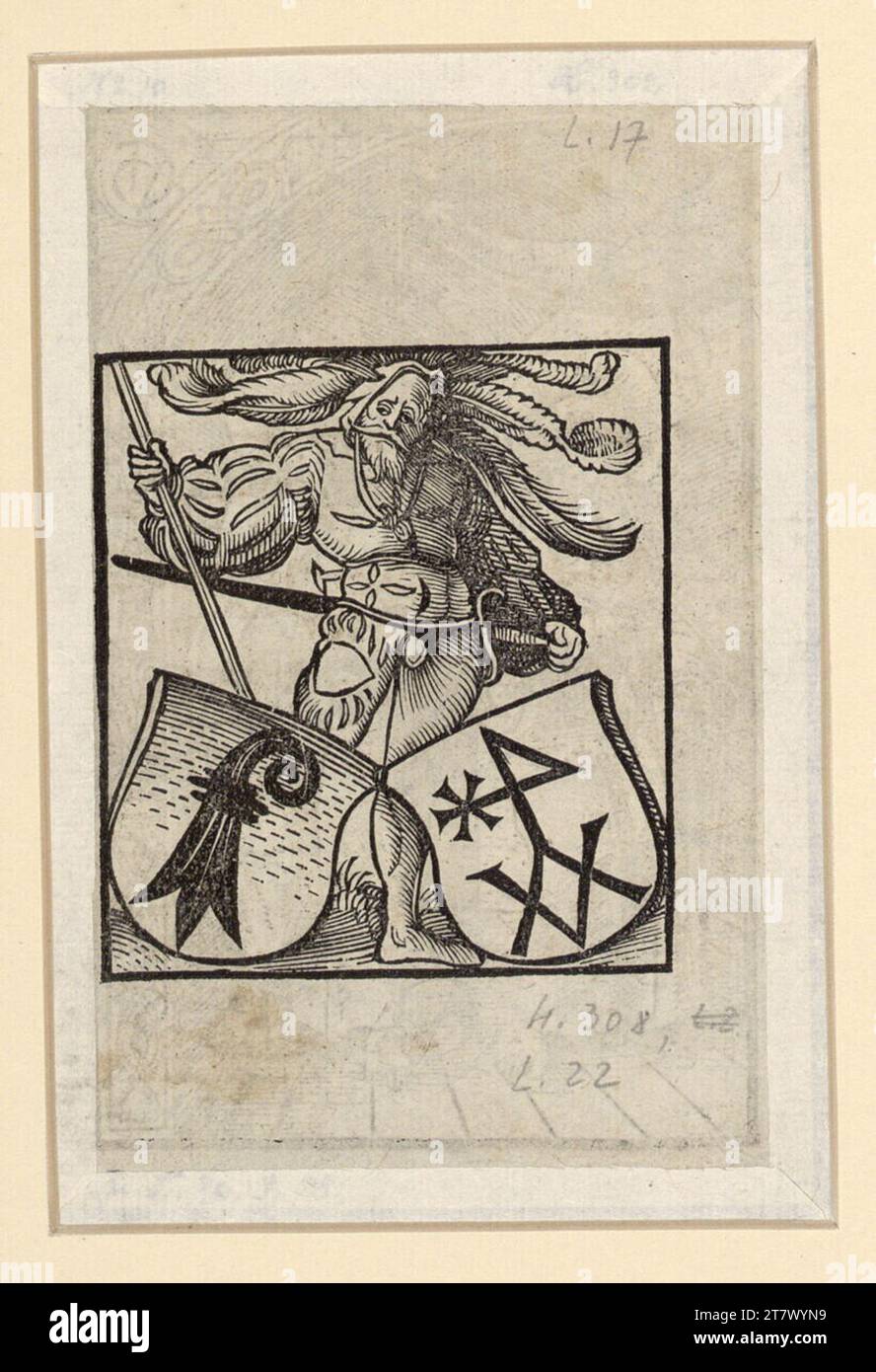 Urs Graf d. Ä. Confederation with Basel coat of arms and sign of the ...