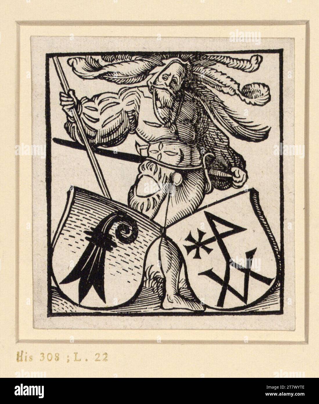 Urs Graf d. Ä. Confederation with Basel coat of arms and sign of the ...