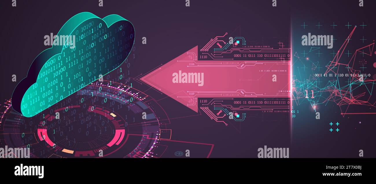 Cloud computing concept.Abstract connection technology background. Hand ...