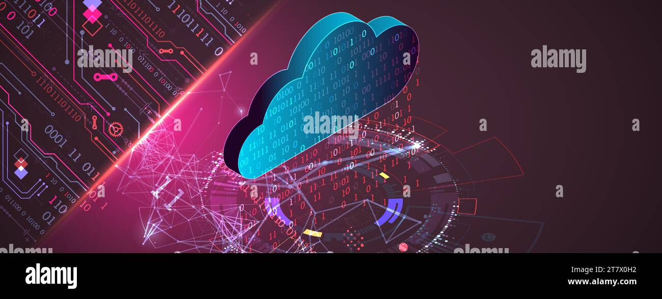 Cloud computing concept.Abstract connection technology background. Hand ...