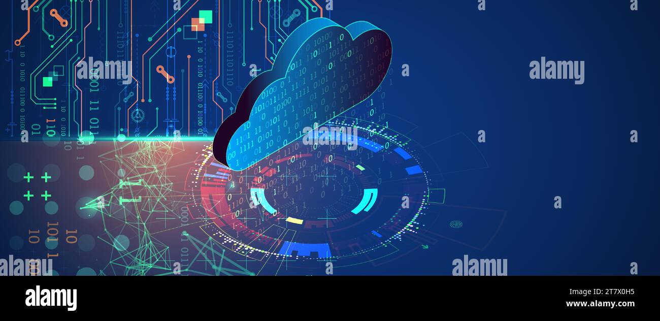 Cloud computing concept.Abstract connection technology background. Hand ...