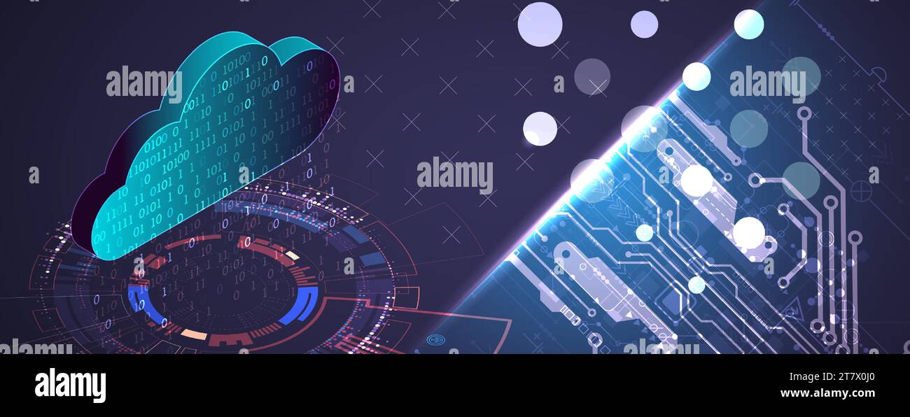 Cloud computing concept.Abstract connection technology background. Hand ...