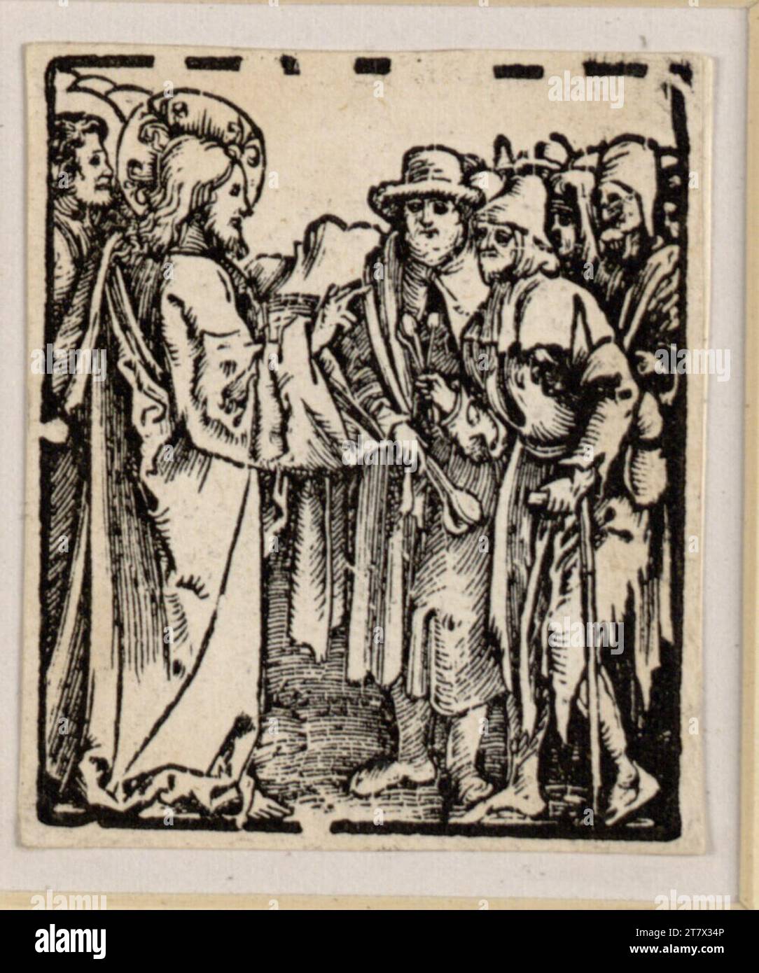 Anonym The healing of the ten lepers. Woodcut after 1510 Stock Photo ...