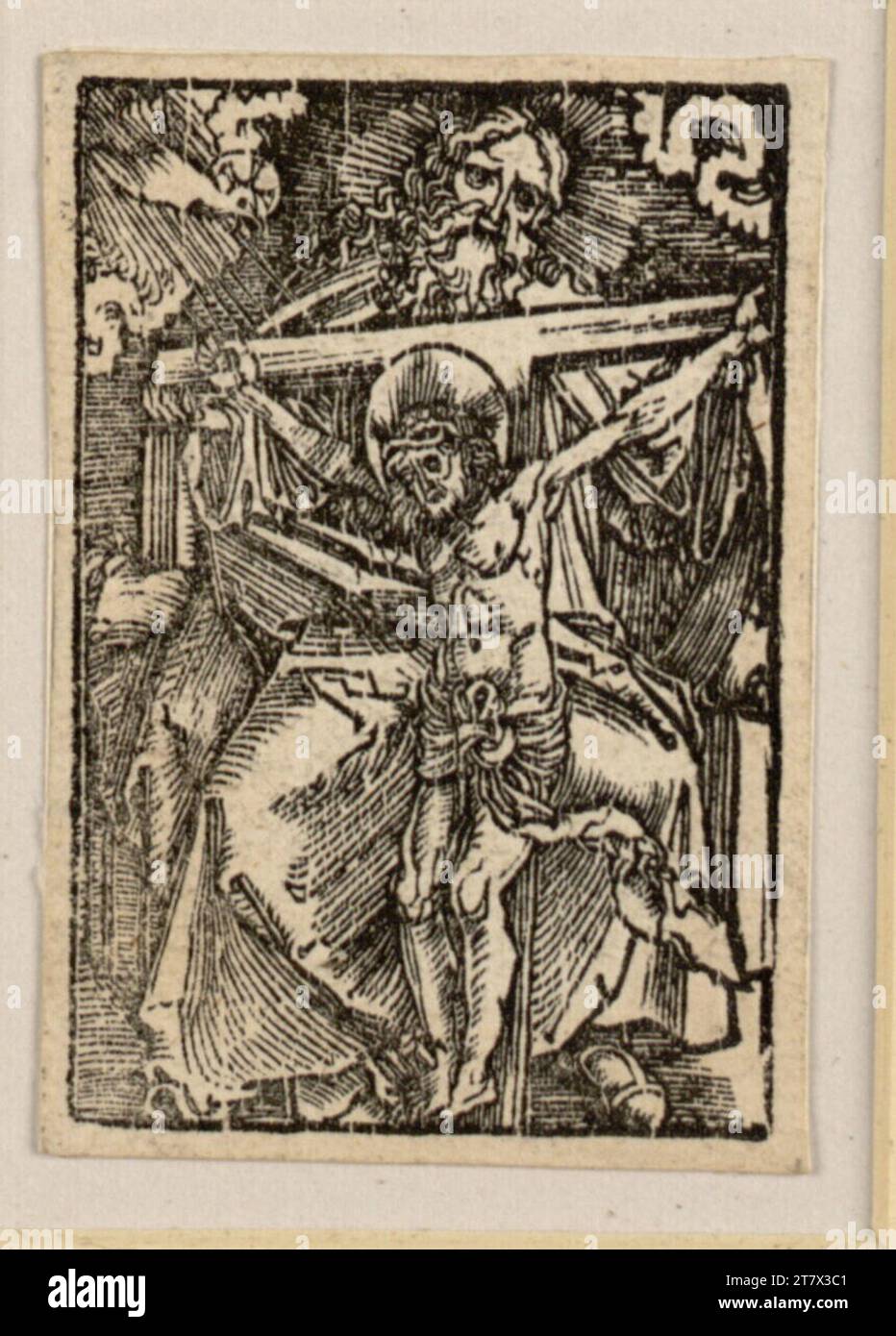 Michael Wolgemut (Workshop) The Holy Trinity (woodcut to a Salus Animae ...