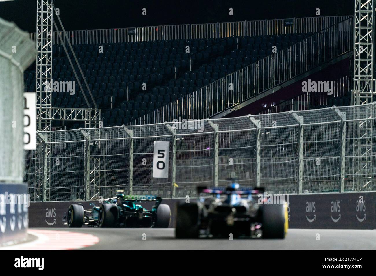 Las Vegas, United States. 17th Nov, 2023. Empty grandstands are seen ...