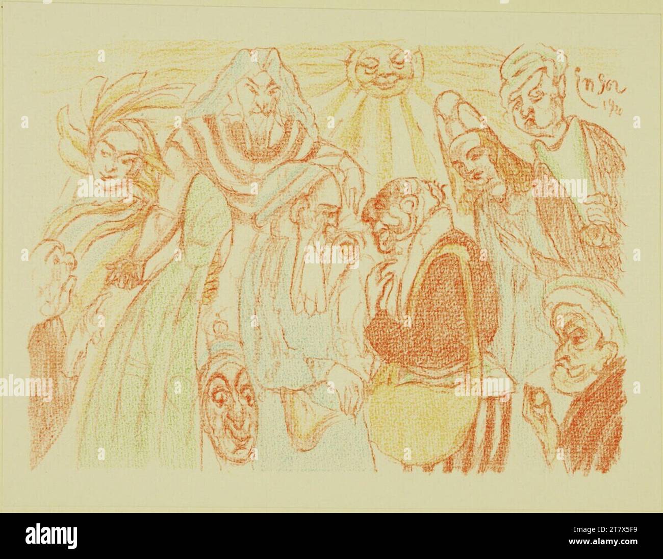 James Ensor Scenes of the life of Christ; Caesar's money. Color; Van ...