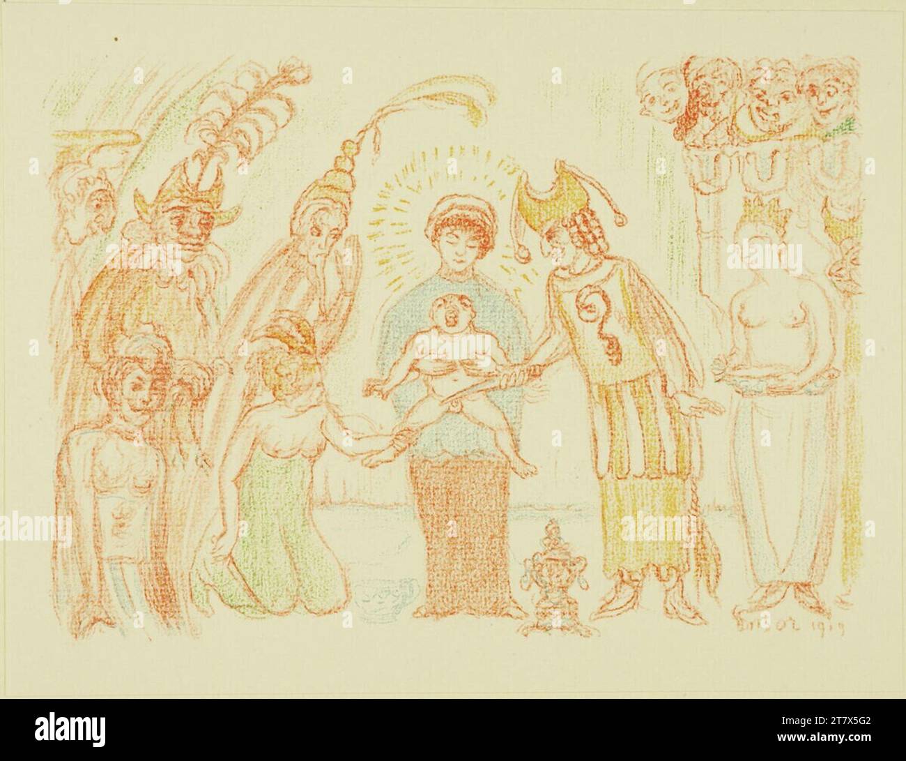 James Ensor Scenes of the life of Christ; Circumcision. Color; Van ...