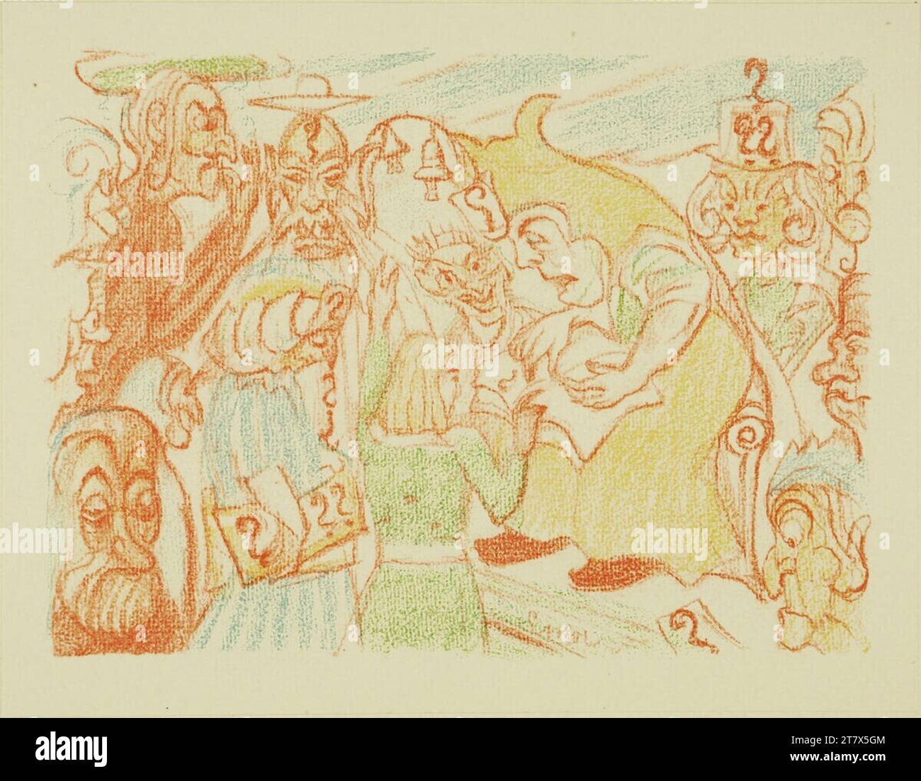 James Ensor Scenes of the life of Christ; Christ and the doctors. Color ...