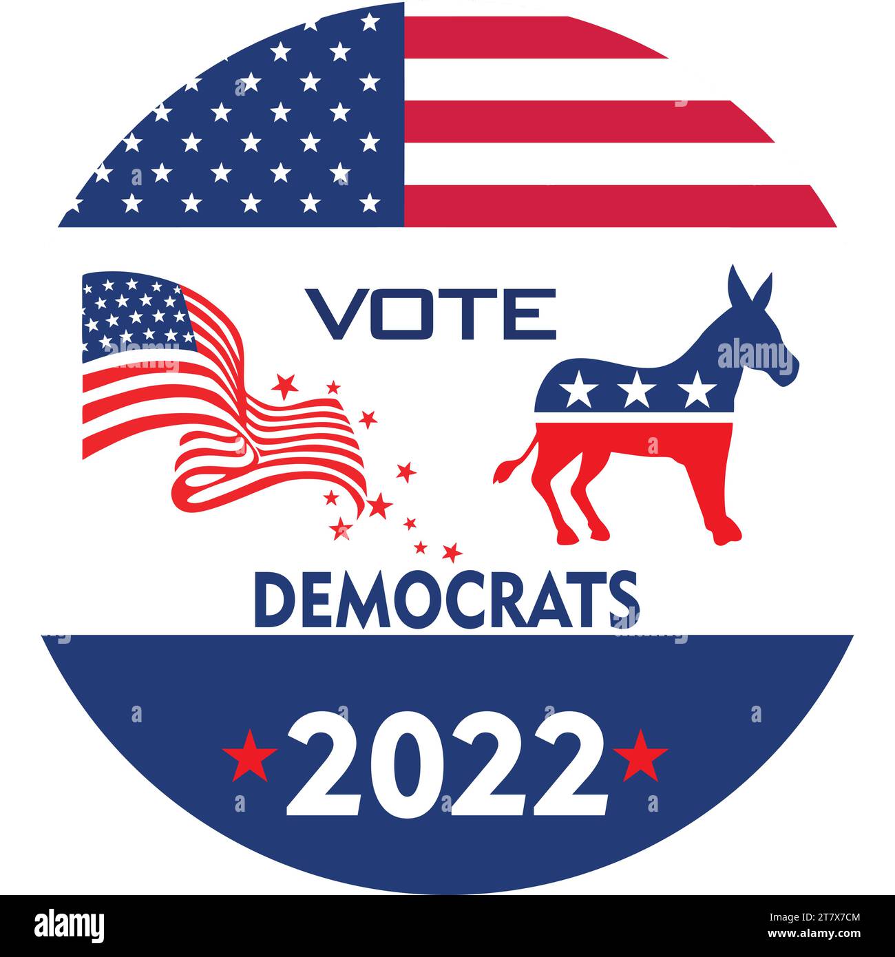 Vote to Democrats Logo USA Flag Stock Vector Image & Art - Alamy