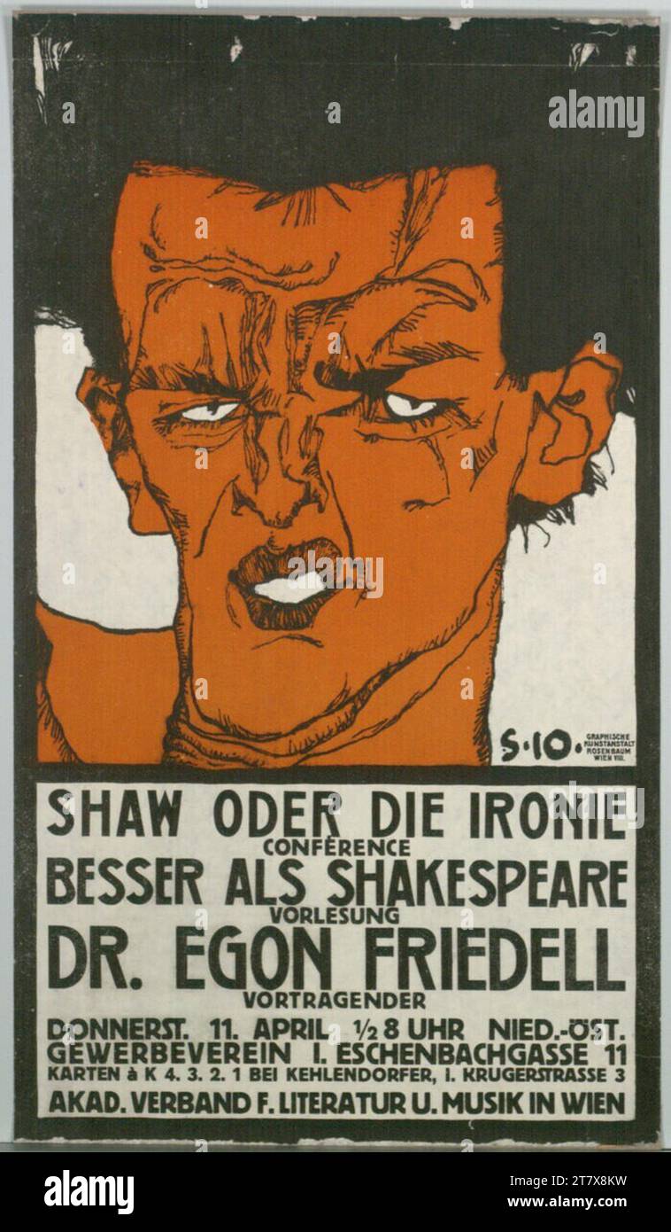 Egon Schiele Shaw or the irony; DR. EGON Friedell. Color of color ...
