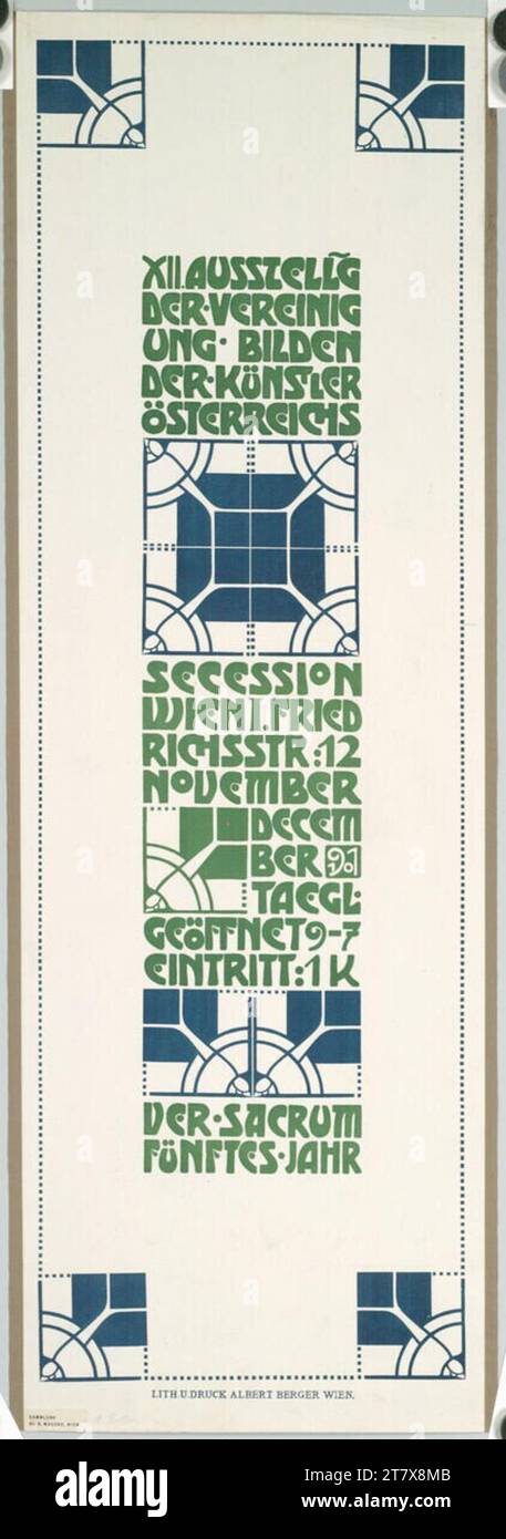 Alfred Roller XII. EXHIBITION; Secession. Color 1901 , 1901 Stock Photo ...