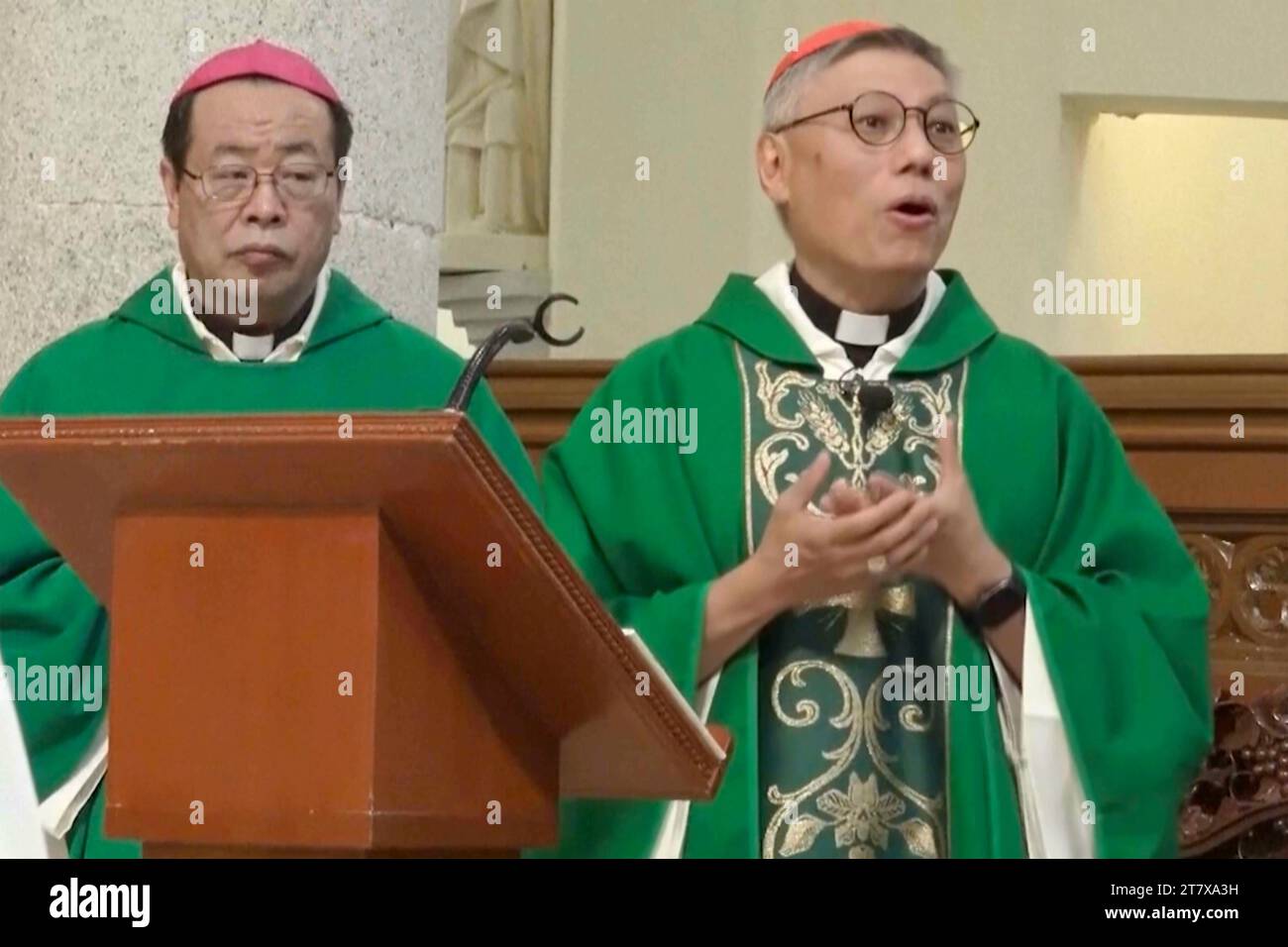 In this photo taken from video and released on Nov. 17, 2023 by Hong ...