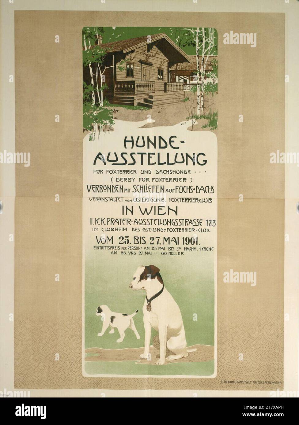 Anonym Dog exhibition; Vienna, 1901. Color 1901 , 1901 Stock Photo - Alamy