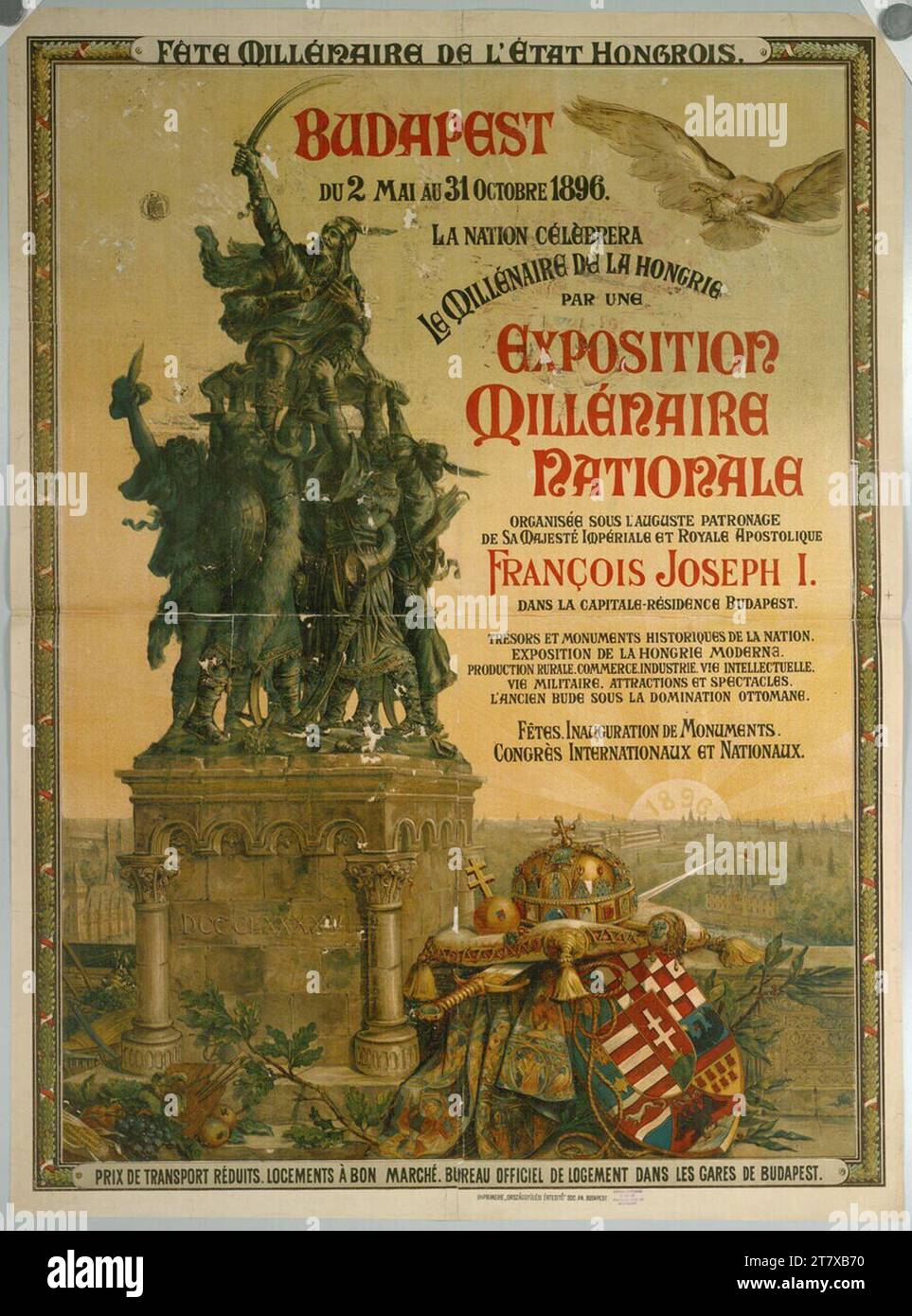 Károly Gerster National Millennium Exhibition, Budapest, 1896. Color ...