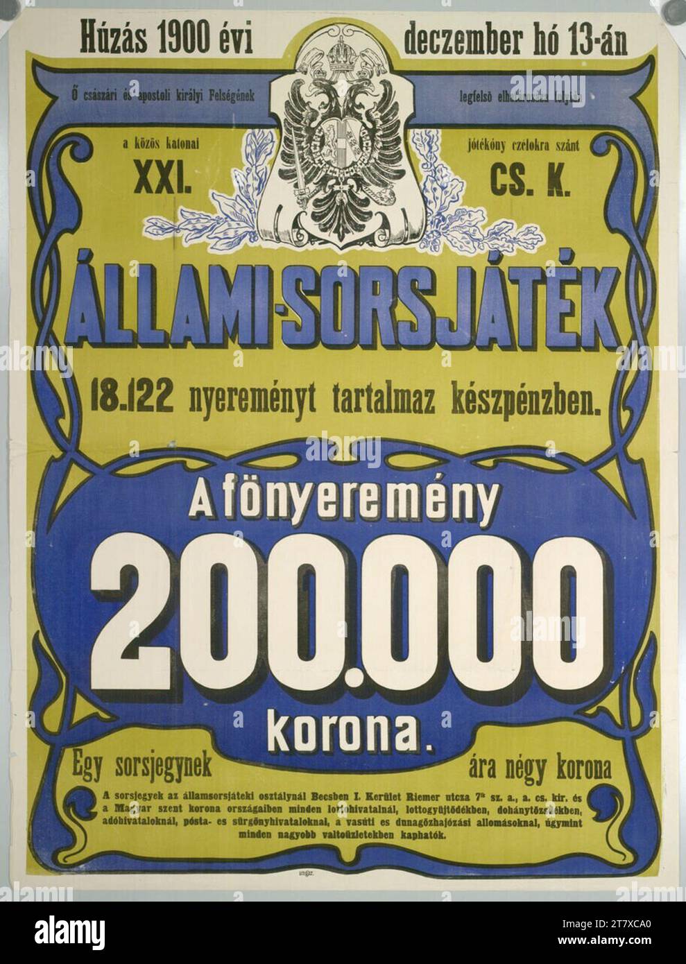 Anonym XXI. State Fate game; 1900. Color 1900 , 1900 Stock Photo - Alamy