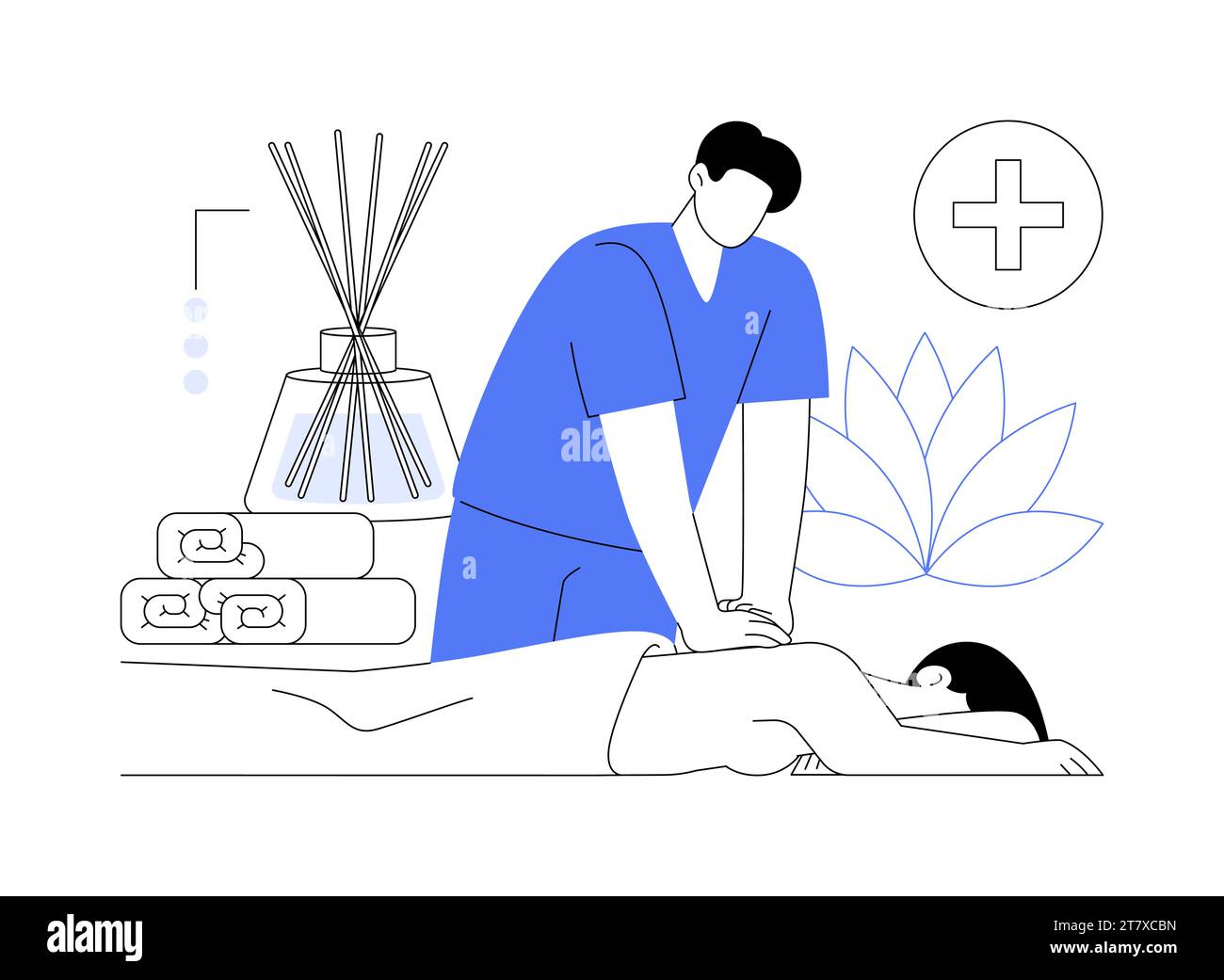 Therapeutic massage abstract concept vector illustration Stock Vector ...
