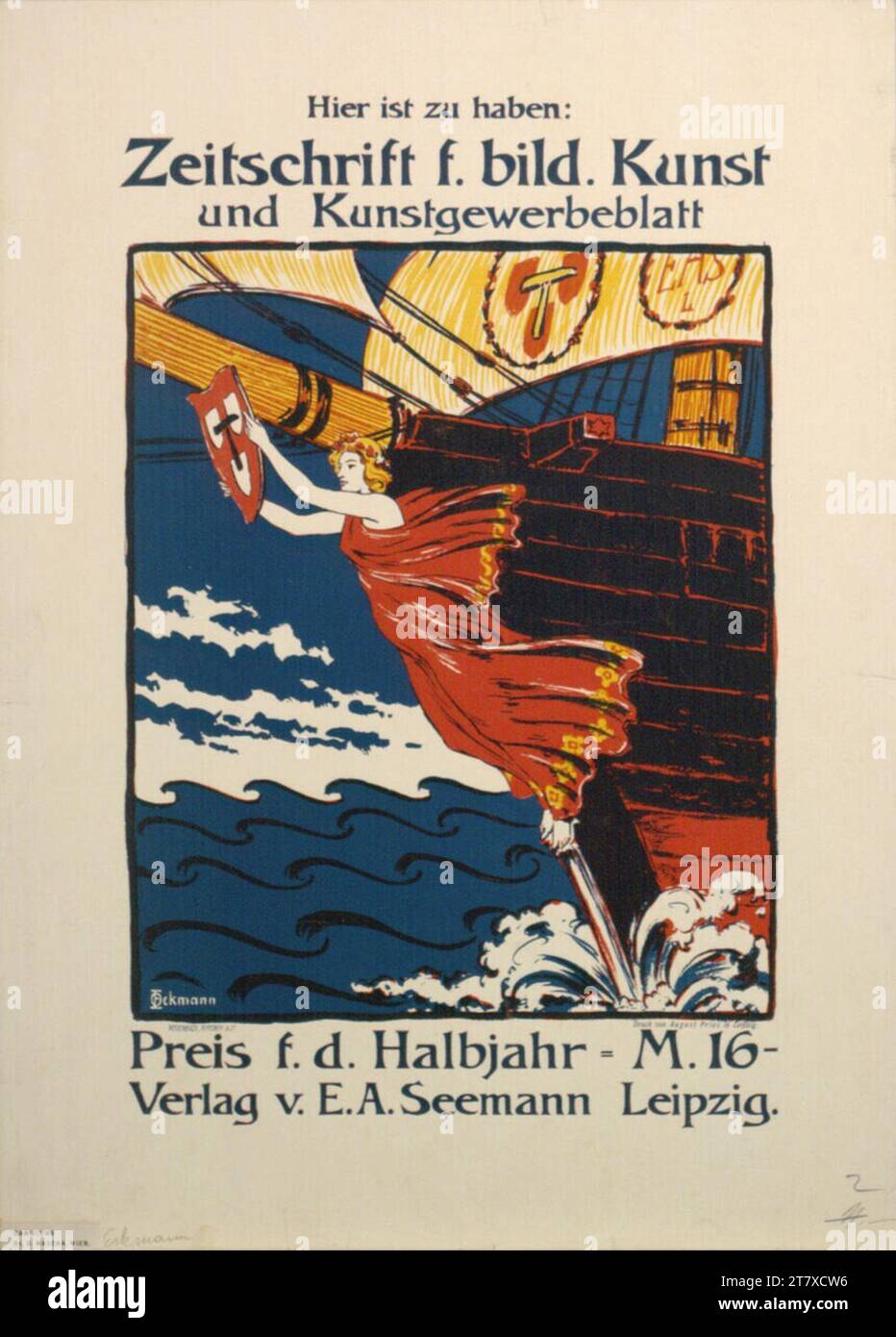 Otto Eckmann Journal f. Image. Art and arts and craftsmlatt; Verlag v ...