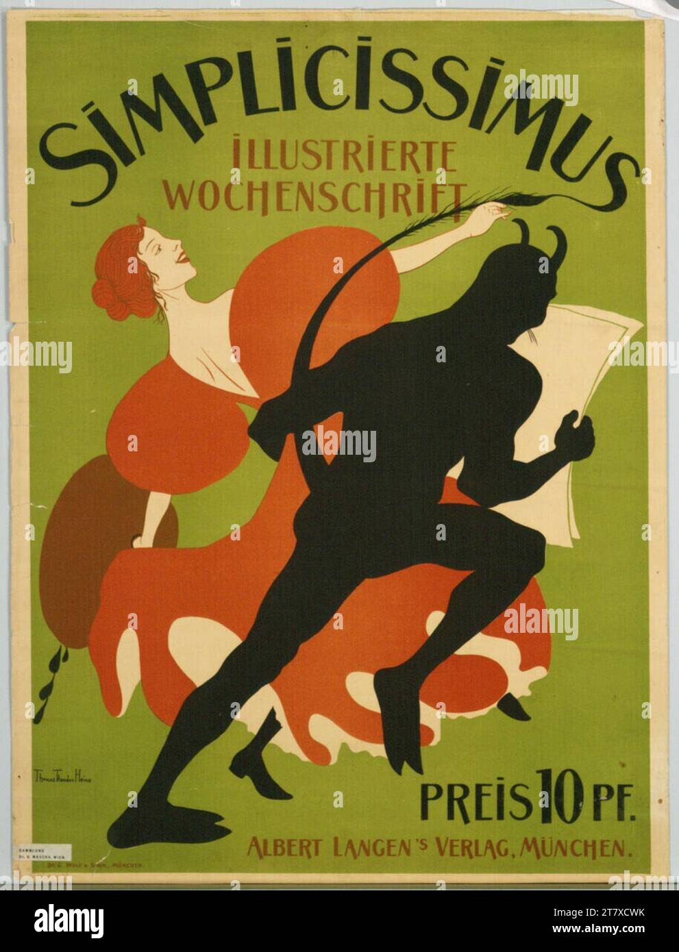 Thomas Theodor Heine Simplest. Color 1896 , 1896 Stock Photo - Alamy