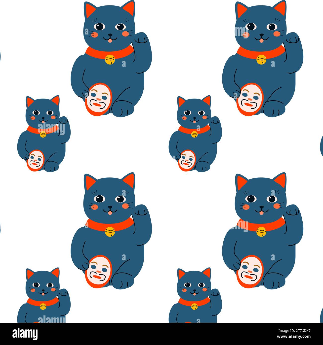 Lucky black cat Stock Vector Images - Alamy