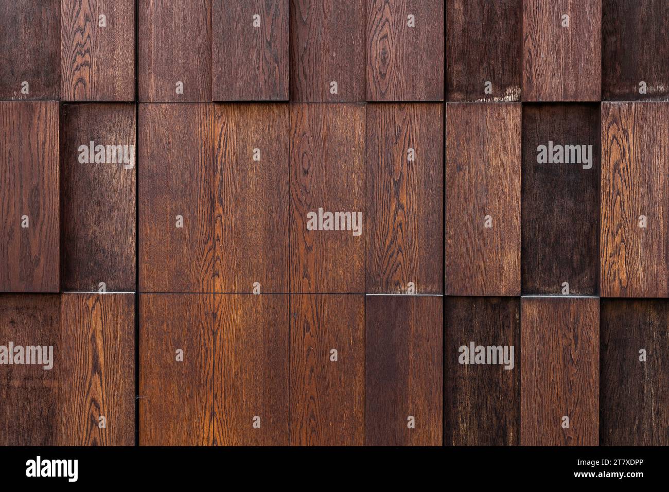 Wooden block wall providing unique backdrop for design Stock Photo - Alamy