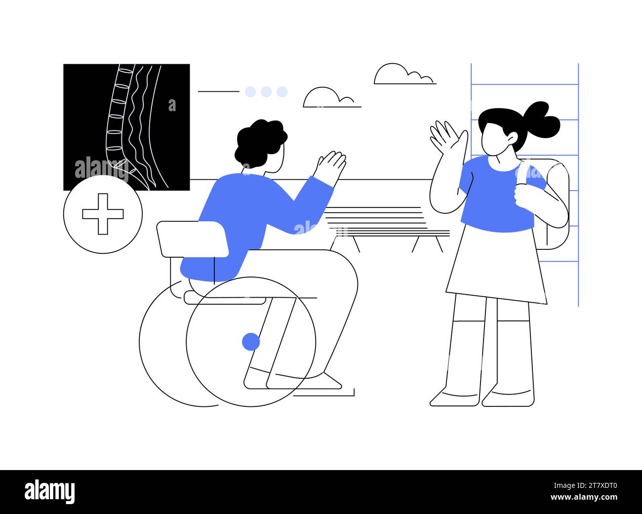Spinal cord injury assistive devices abstract concept vector ...