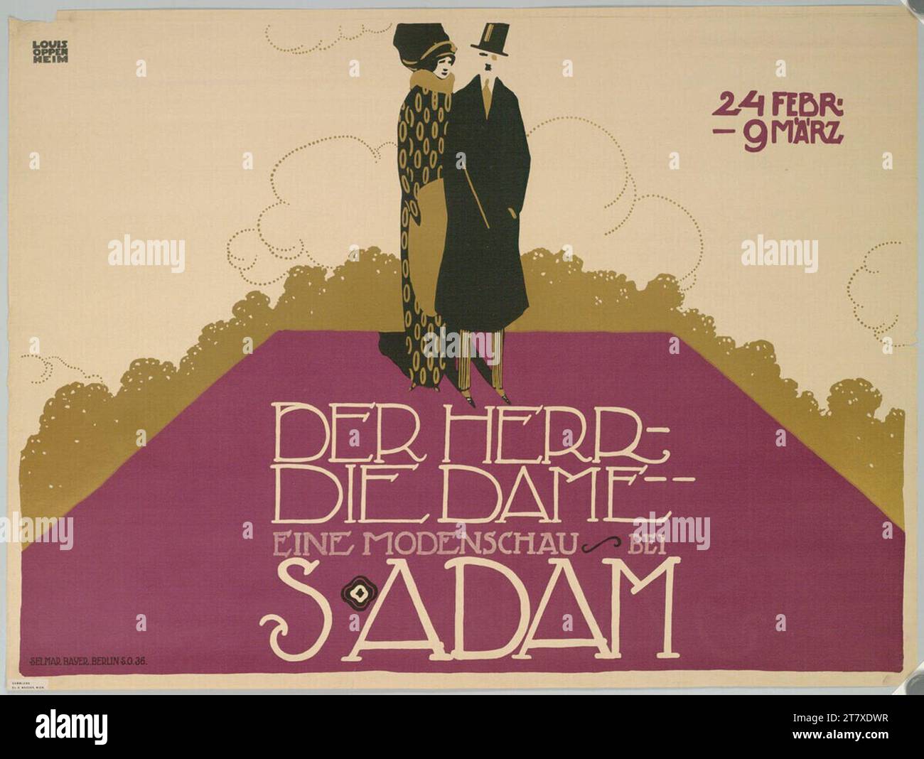 Louis Oppenheim The Lord - the lady - a fashion show at S. Adam. Color ...