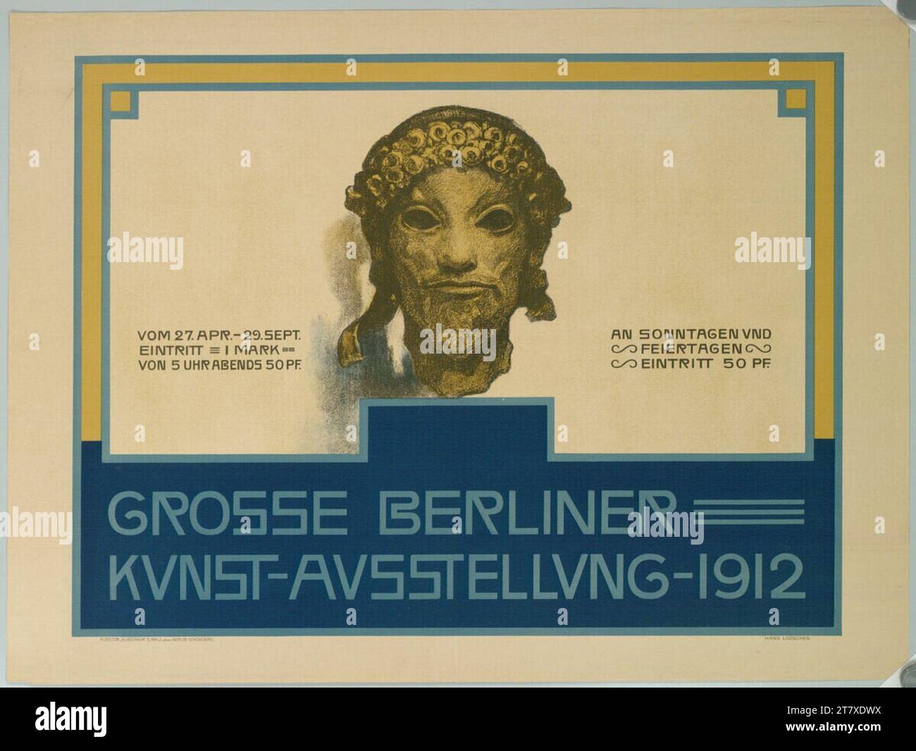 Hans Looschen Large Berlin art exhibition 1912. Color 1912 , 1912 Stock ...