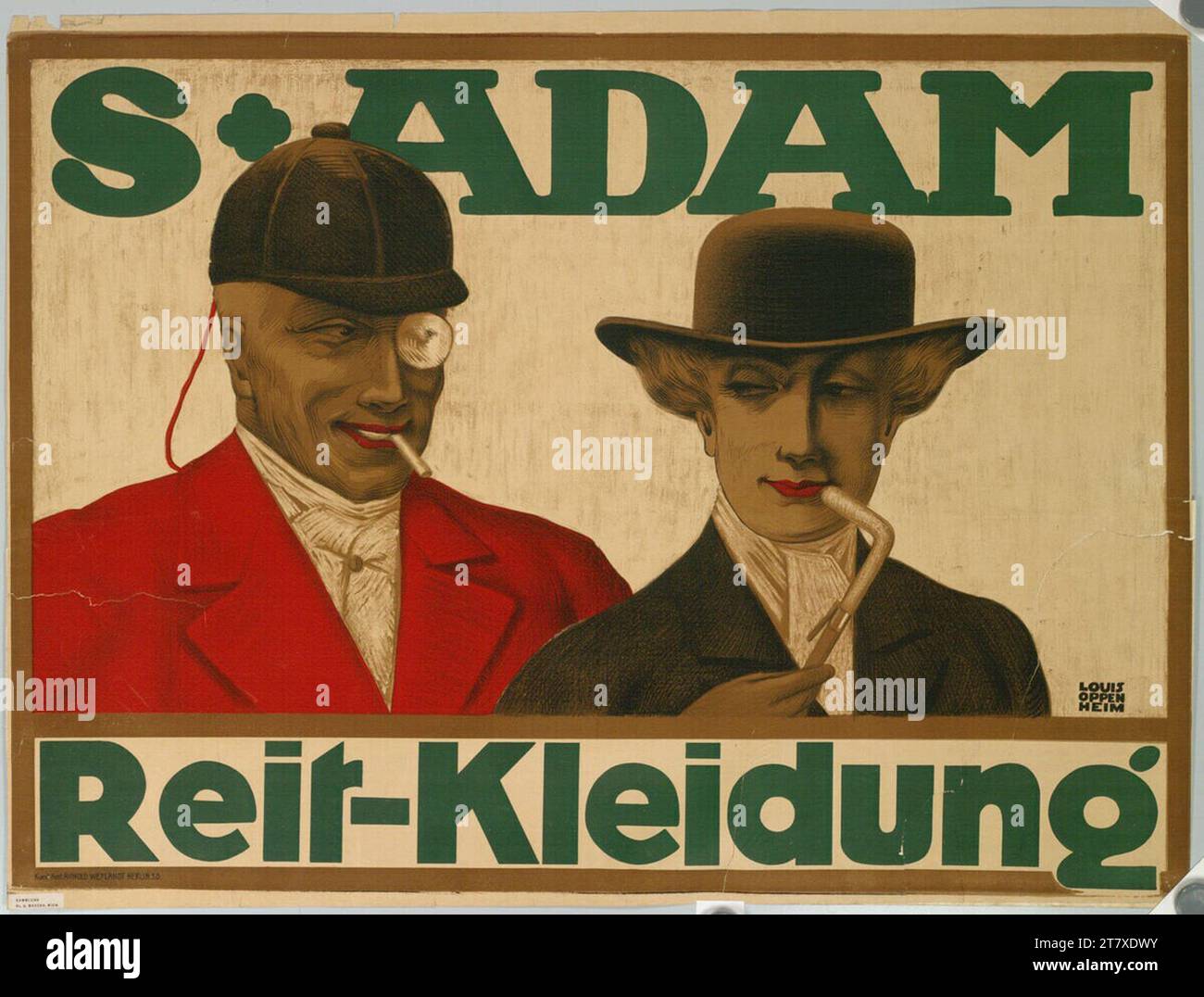 Louis Oppenheim S. Adam; Riding clothing. Color around 1913 Stock Photo ...