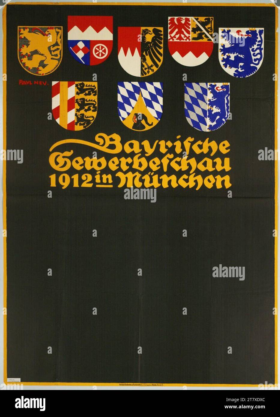 Paul Neu Bavarian trade show in Munich in 1912. Color 1912 , 1912 Stock ...