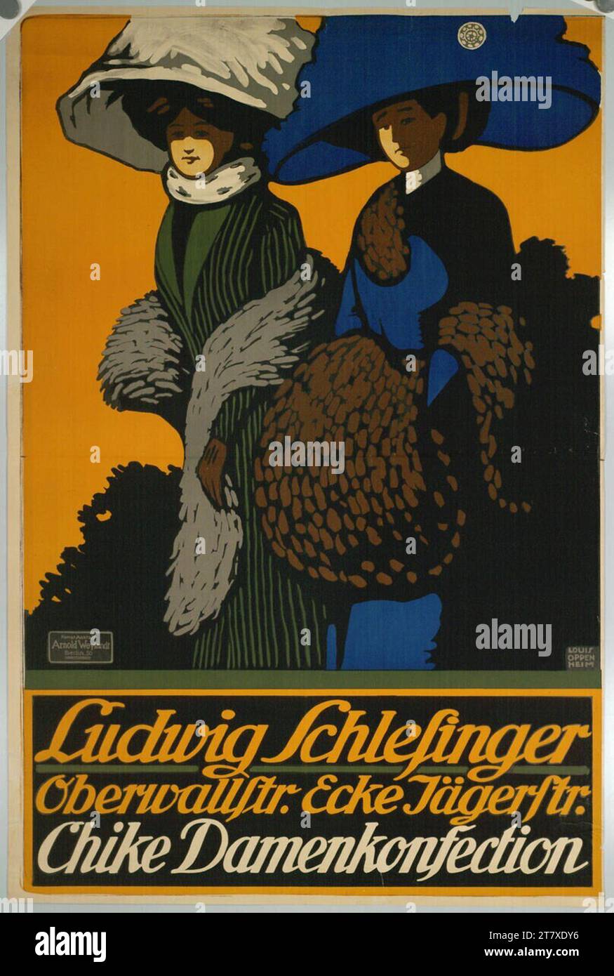 Louis Oppenheim Ludwig Schlesinger; Chike Damenkonfection. Color before ...