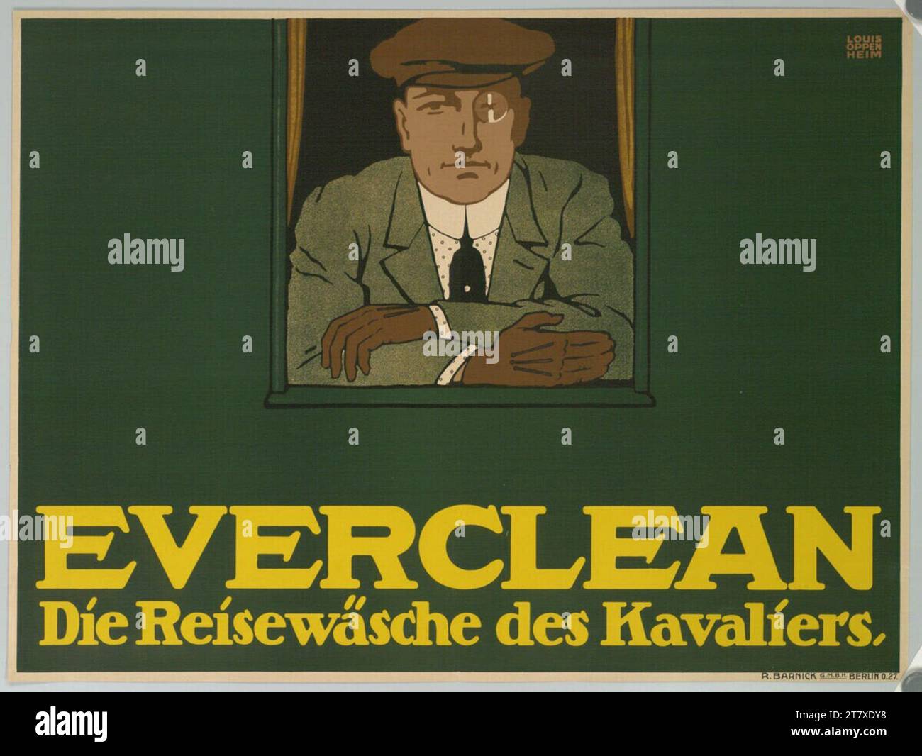 Louis Oppenheim Everclean; The Travelwäsche des Cavaliers .. Color 1912 ...