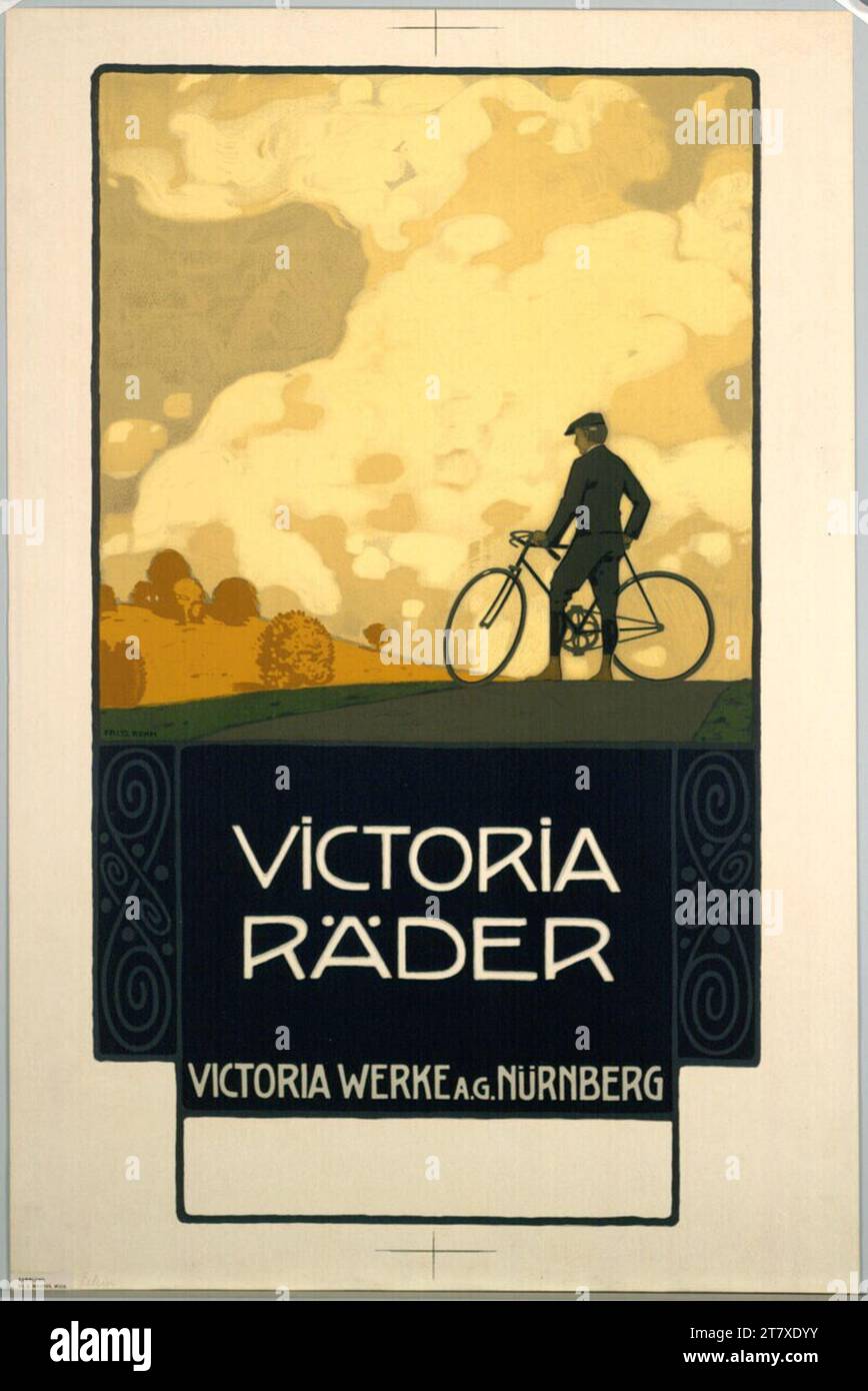 Fritz Rehm Victoria bikes; Victoria Works A.G. NUREMBERG. Color before ...