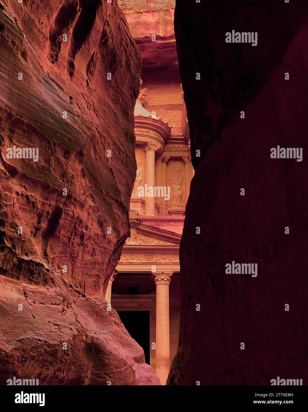 The image of Petra which is one of the new seven wonders of the world ...