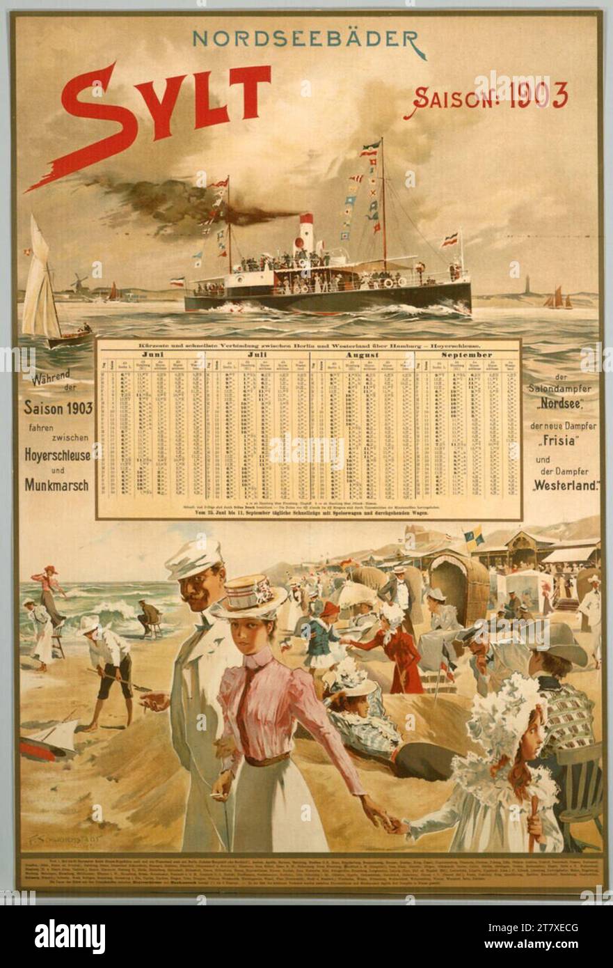 Felix Schwormstädt North Sea resorts; Sylt; Season: 1903. Color 1903 ...