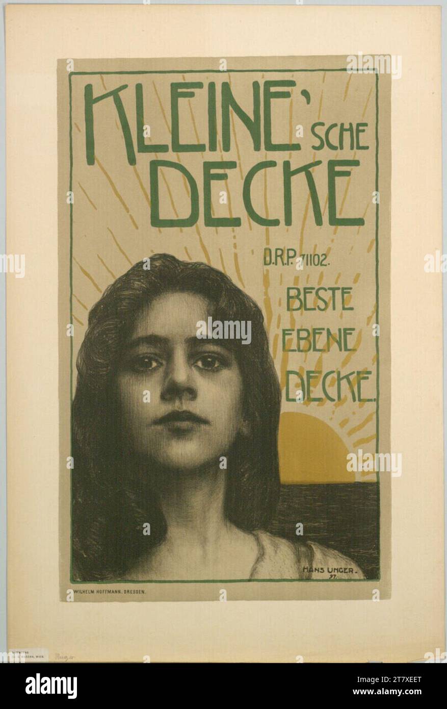 Hans Carl Friedrich Unger Little ceiling. Color 1897 , 1897 Stock Photo - Alamy