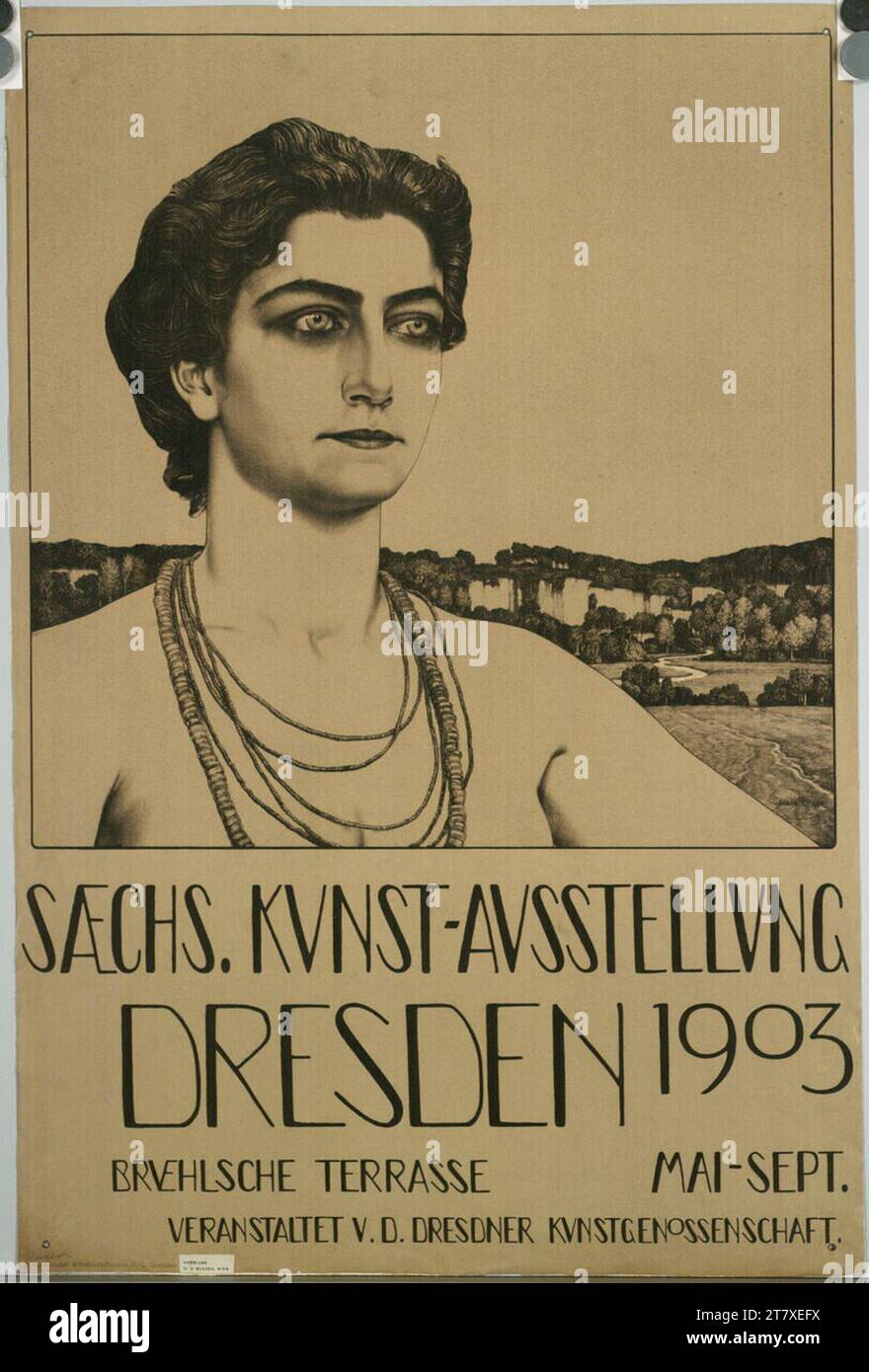 Hans Carl Friedrich Unger Saxon. Art exhibition; Dresden 1903. Color ...