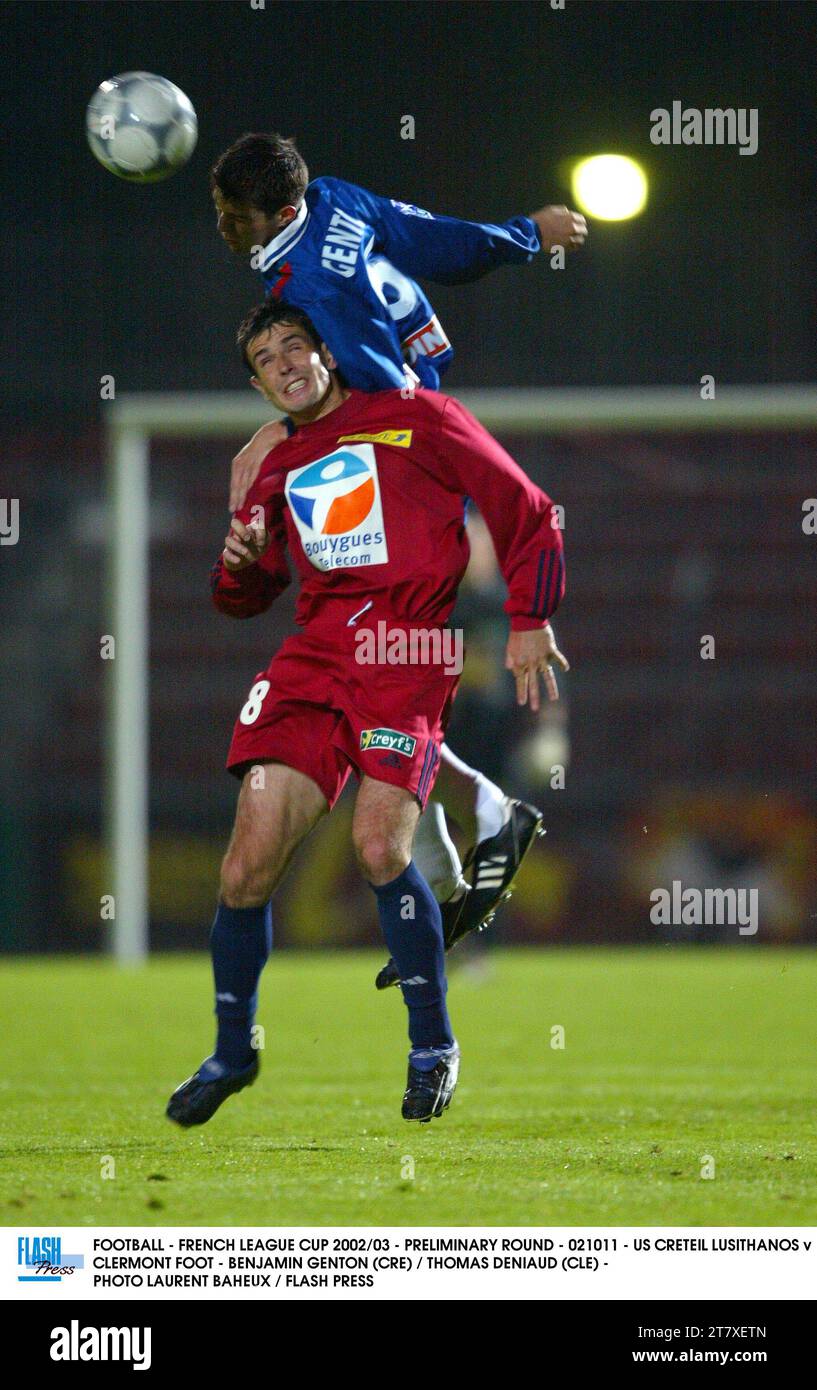 FOOTBALL - FRENCH LEAGUE CUP 2002/03 - PRELIMINARY ROUND - 021011 - US ...
