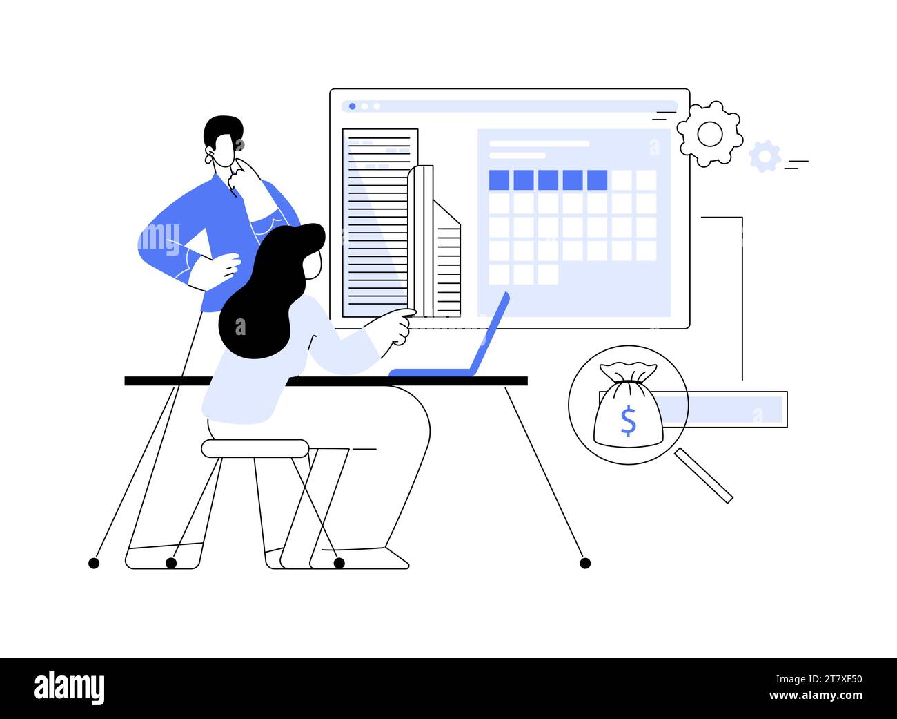 Construction financial planning abstract concept vector illustration ...