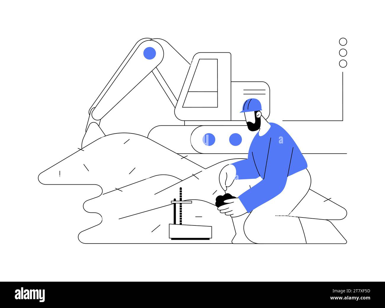 Construction site soil testing abstract concept vector illustration ...