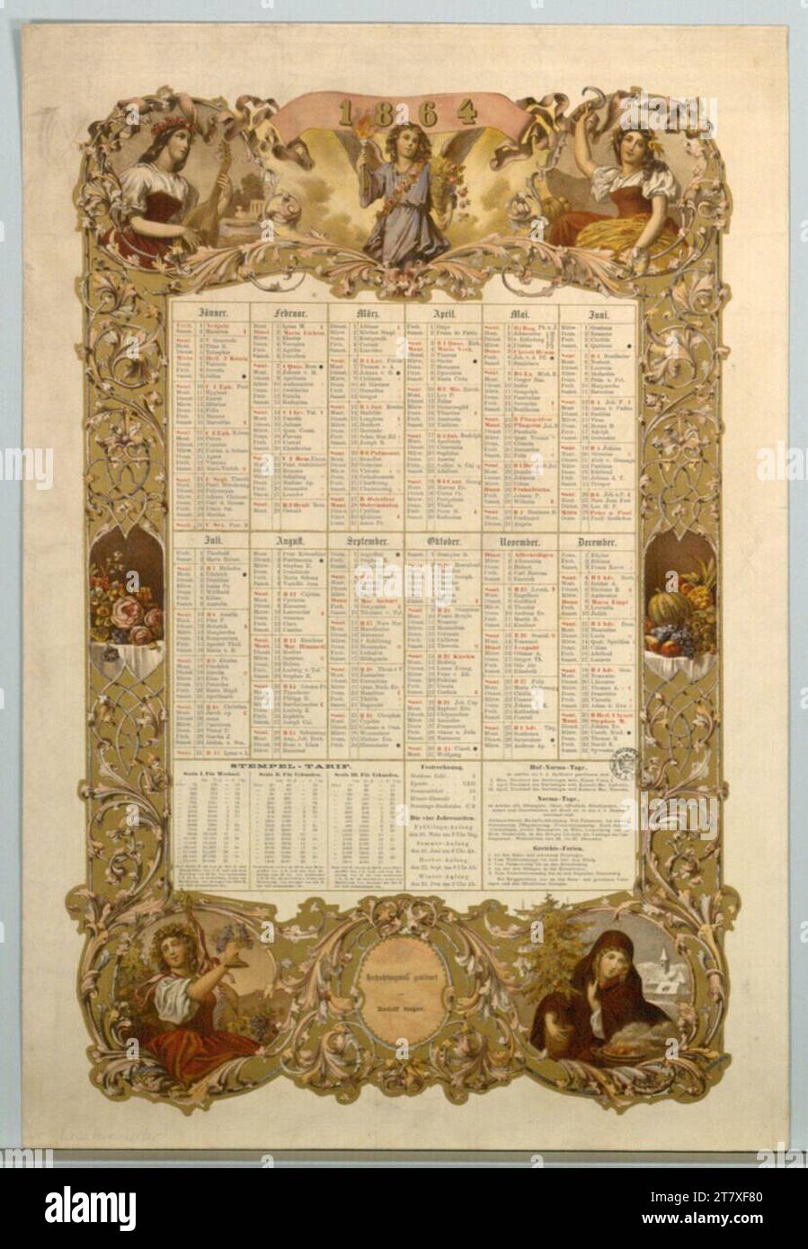 Picture calendar 1864 hi-res stock photography and images - Alamy