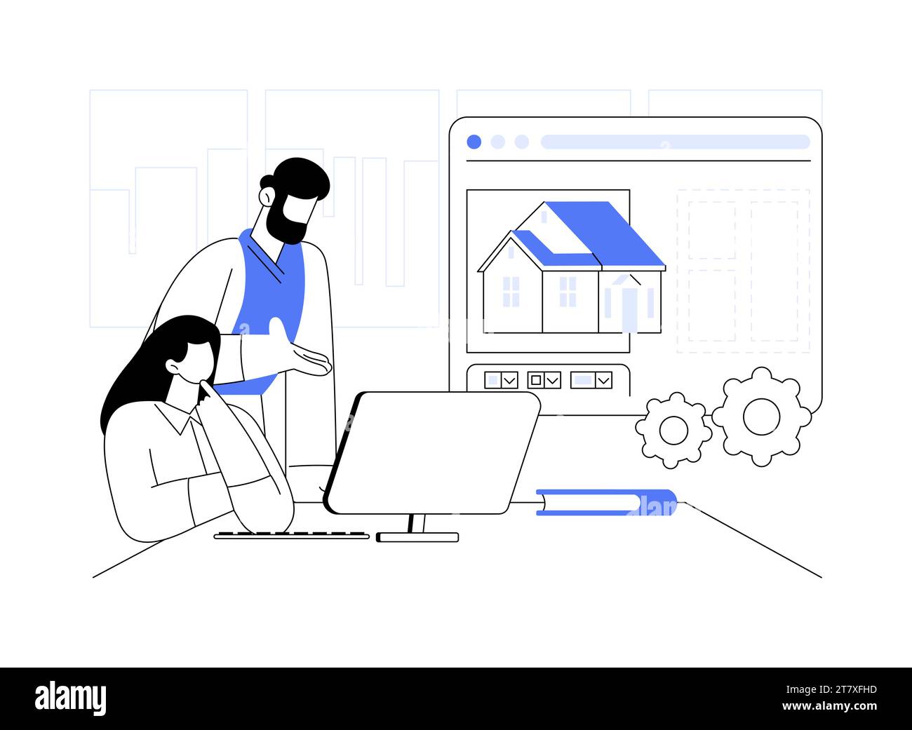 Architectural programming abstract concept vector illustration Stock ...
